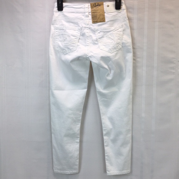 Silver Jeans | Jeans | Nwt Silver Jeans Suki Crop White Capri High Rise ...